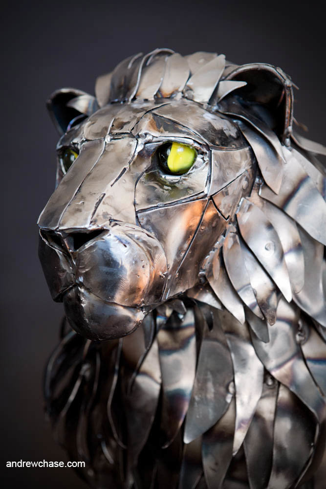 ArtStation - Mechanical articulated lion sculpture, Andrew Chase