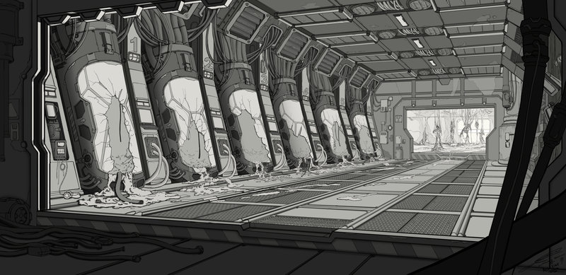 ArtStation - Sci-fi Horror - Main Linework, Jonah Booth-Remmers