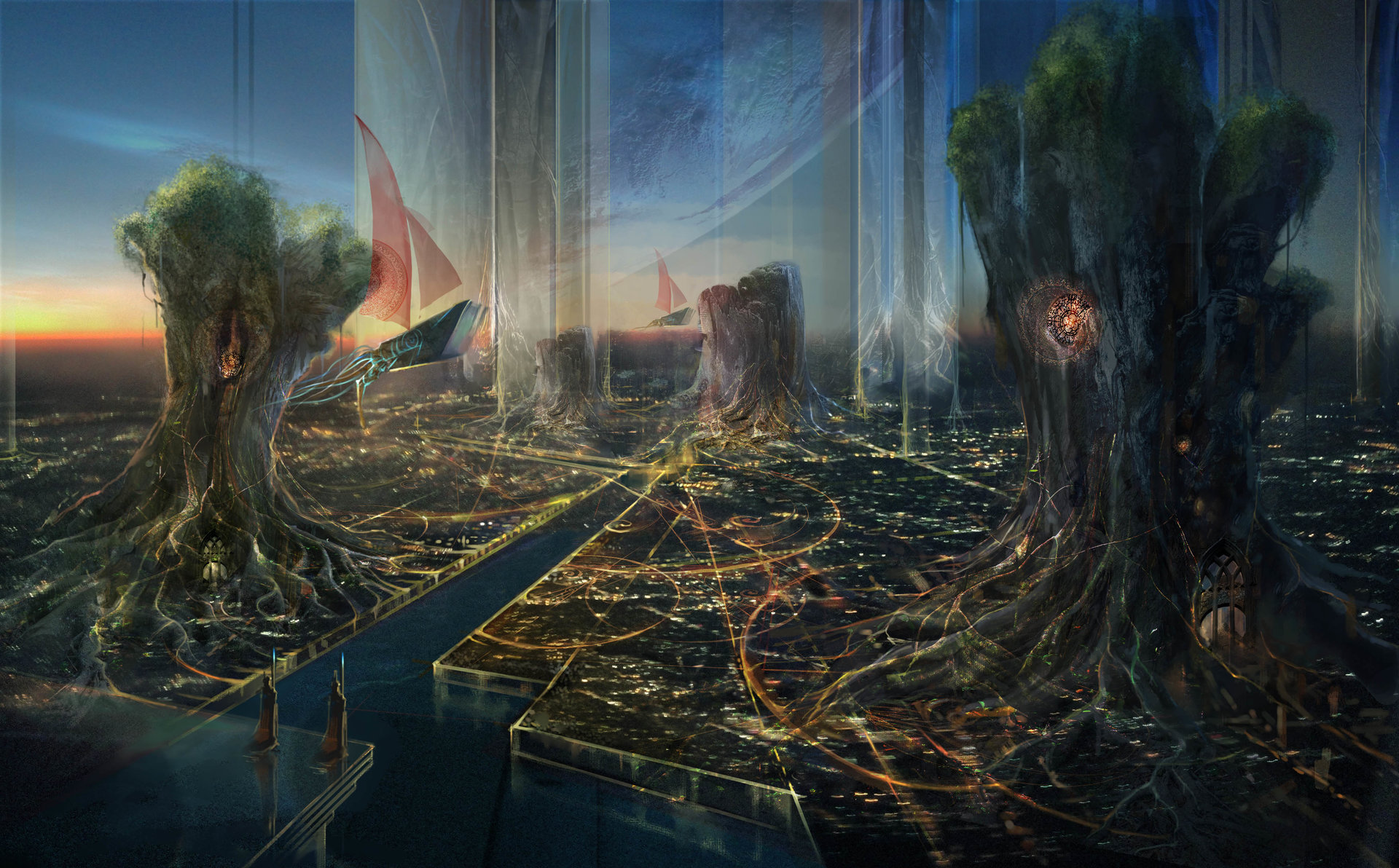 Trunk City by Te Hu : r/ImaginaryTrees