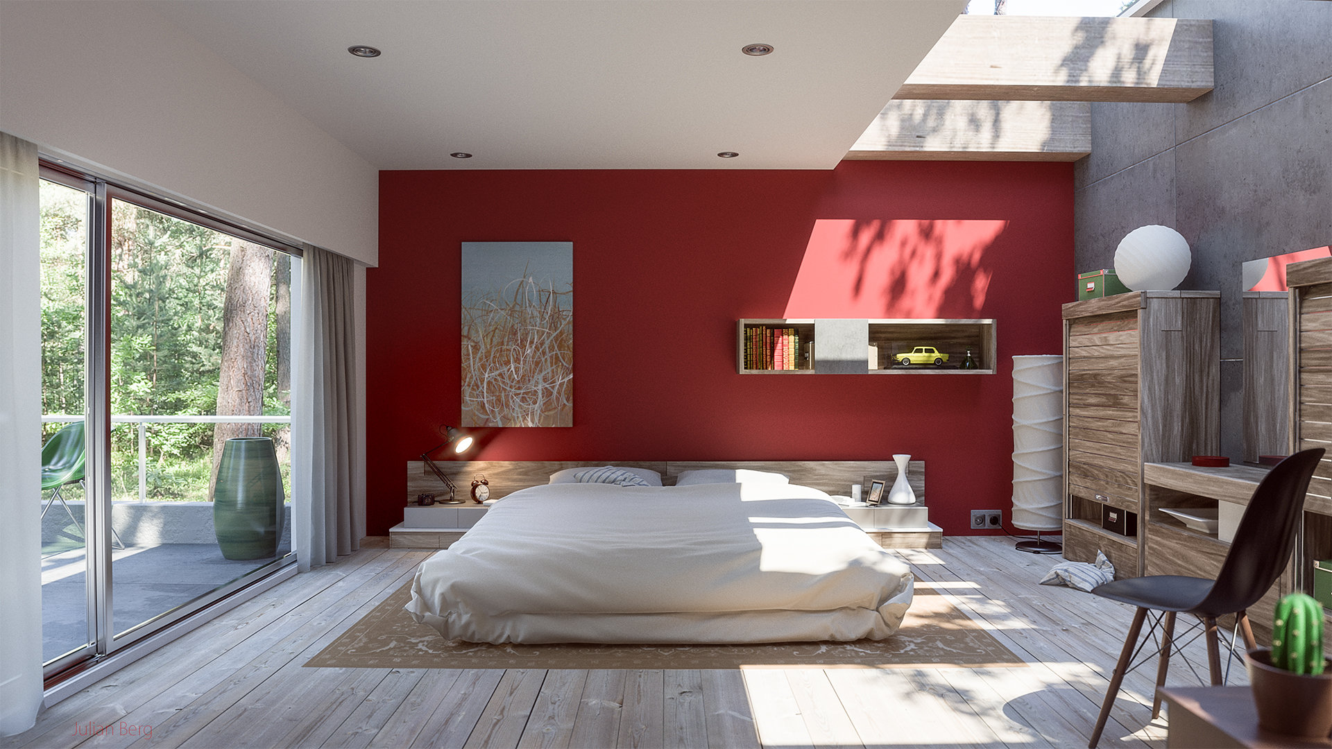 Bedroom by Julian Berg (xpost /r/ImaginaryInteriors) : r/CozyPlaces