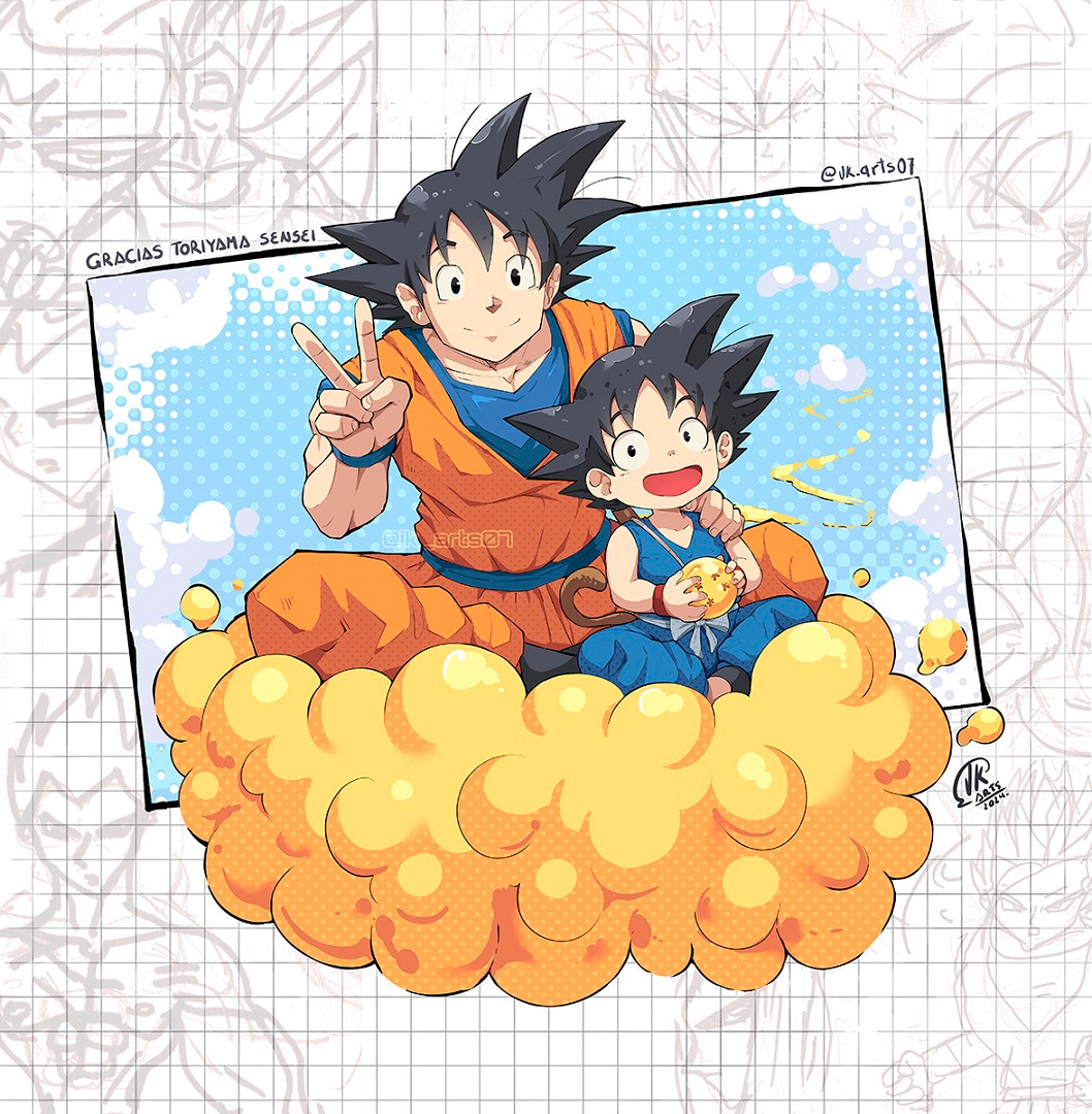 son goku (dragon ball and 2 more) drawn by jk_arts | Danbooru