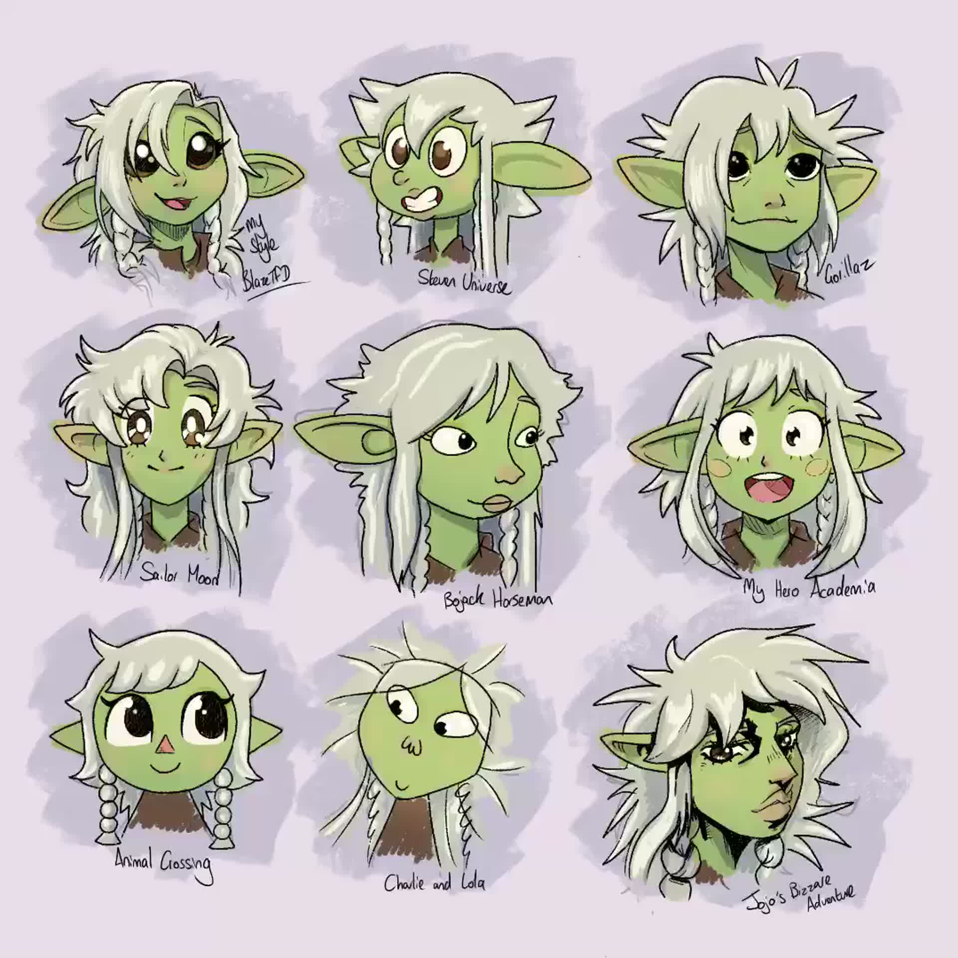 Unique Drawing Styles I Colored The Same Page In 7 DIFFERENT Art