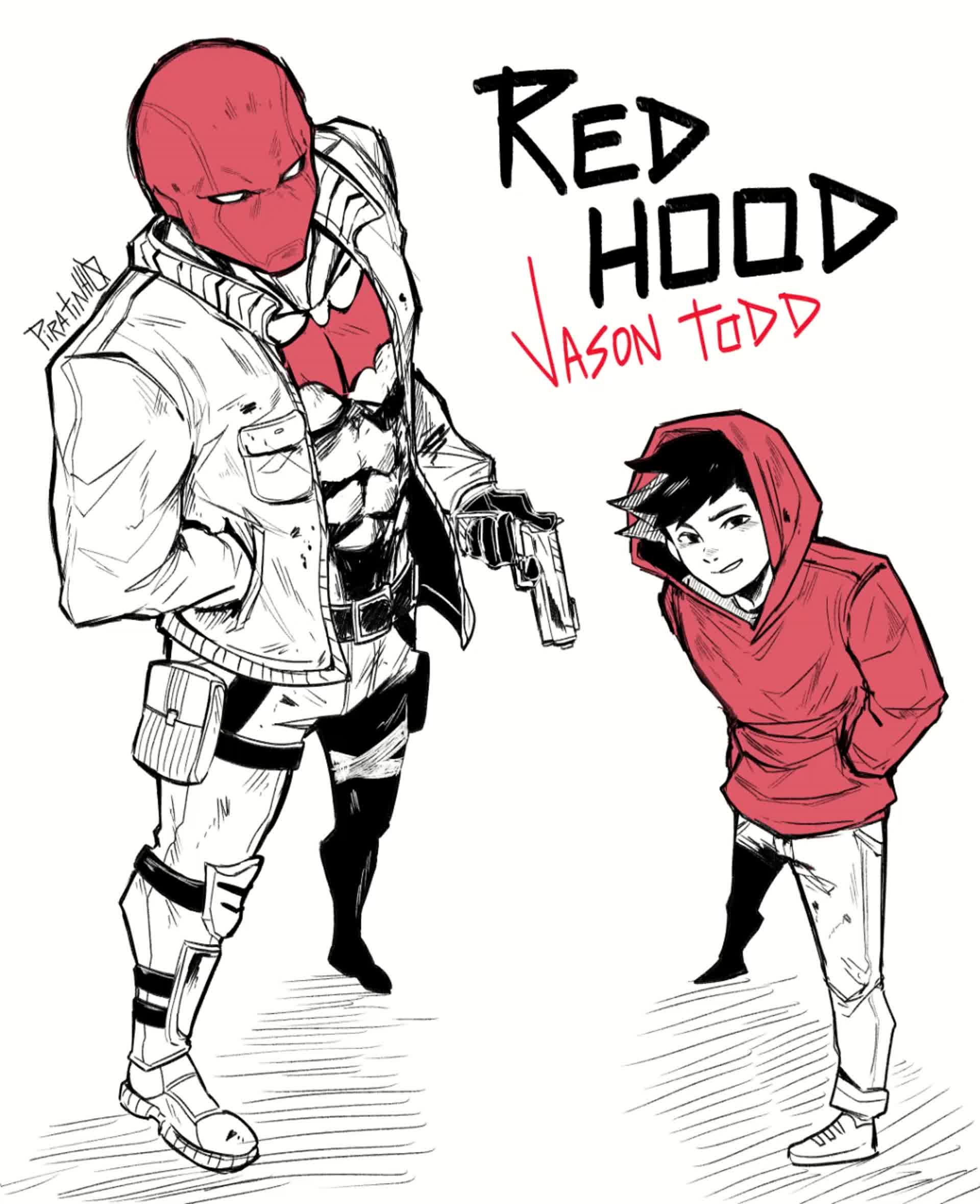 Red Hood Jason Todd Drawing