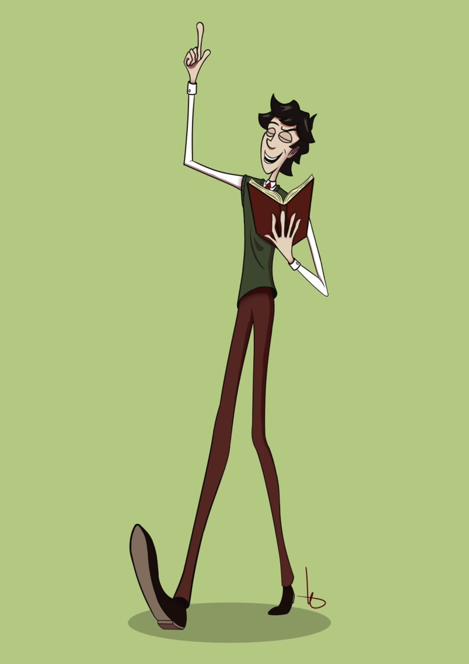 Tall Skinny Guy Cartoon