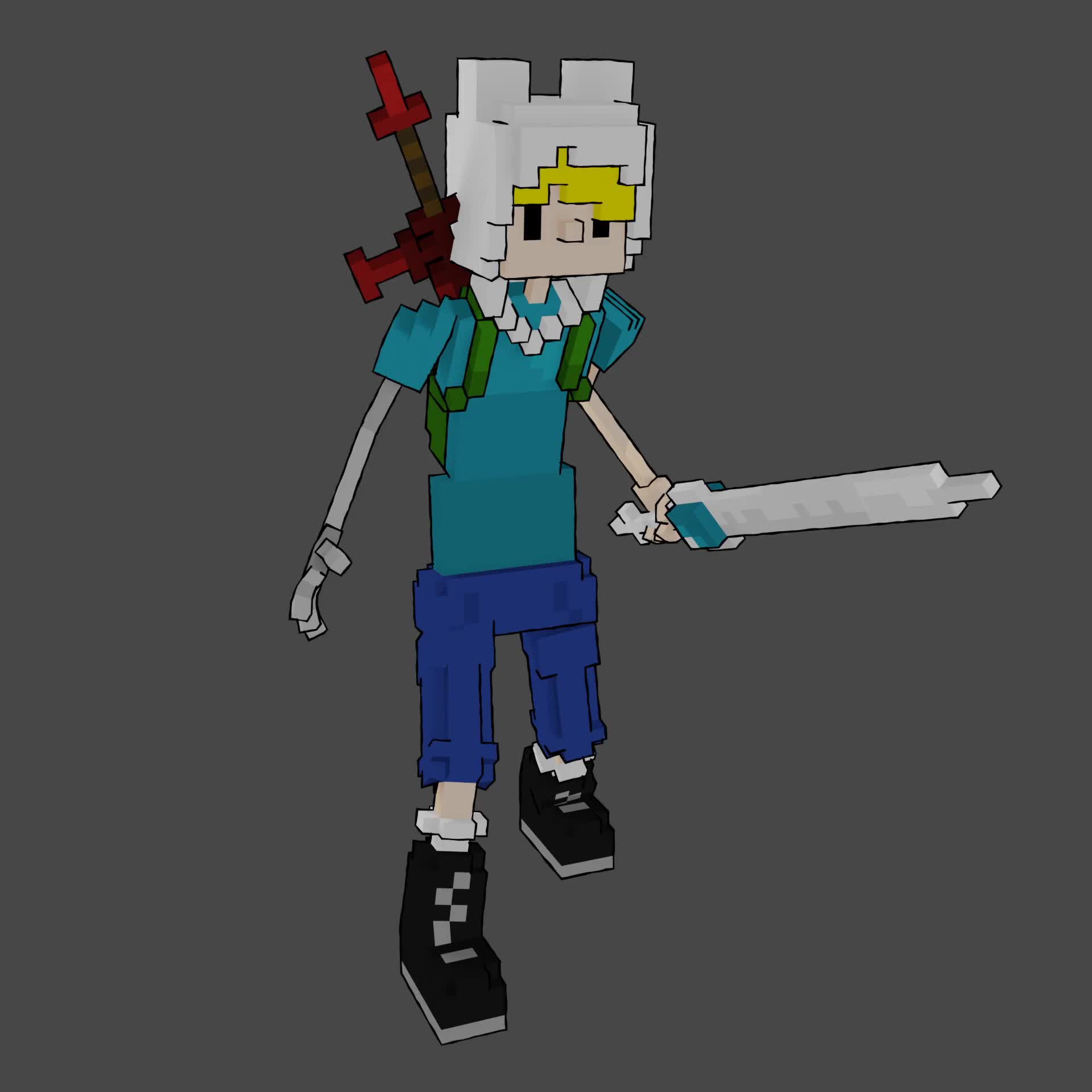 Minecraft Pixel Art Adventure Time Template