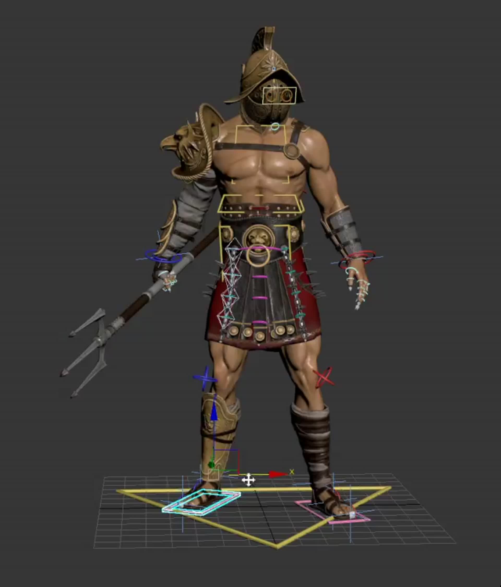 Retiarius Gladiator Drawings