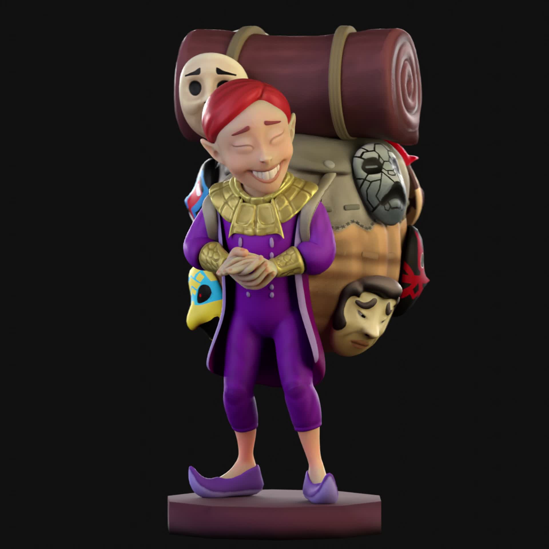 Happy Mask Salesman Tattoos ArtStation Happy Mask Salesman Sculpture