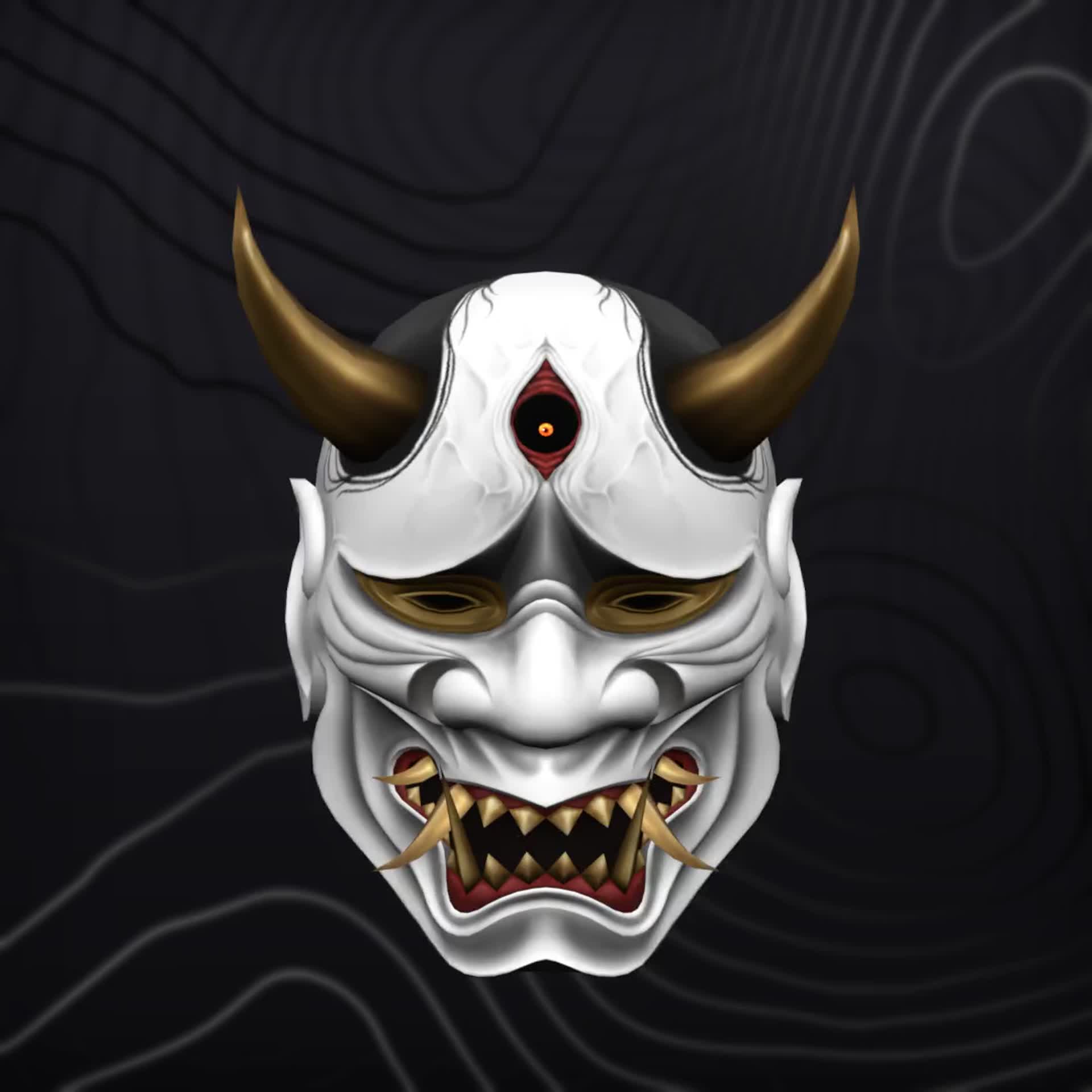White Oni Mask Silver Hannya Oni Mask | Korokai