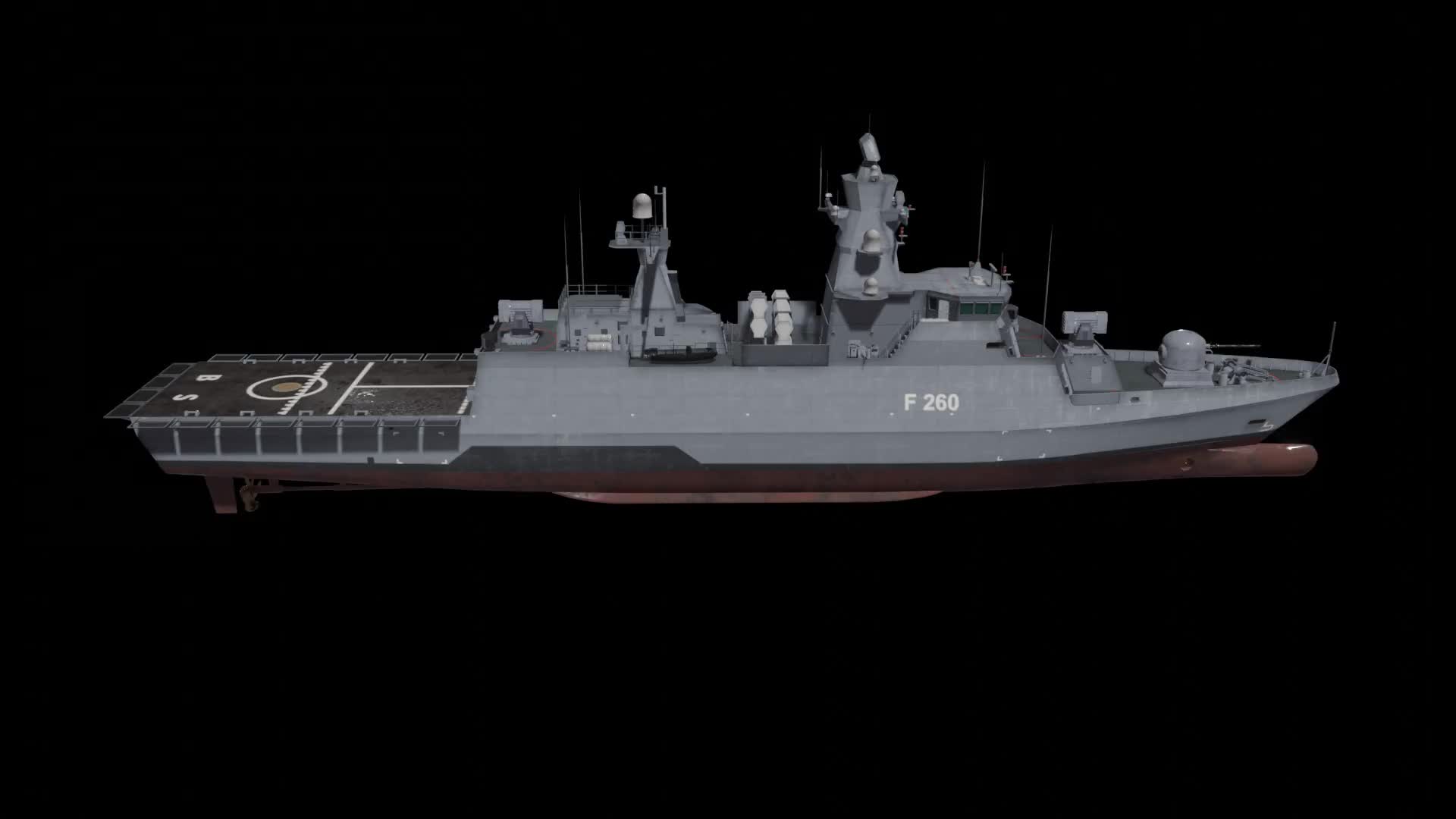 K130 Class Corvettes K130 Braunschweig Class Corvette Game Ready